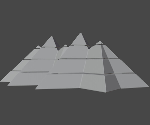 ArtStation - Futuristic Pyramidal Build Two Peaks | Game Assets