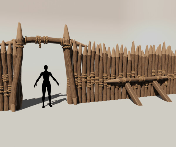 ArtStation - Stylized Fences and Palisades Bundle | Game Assets