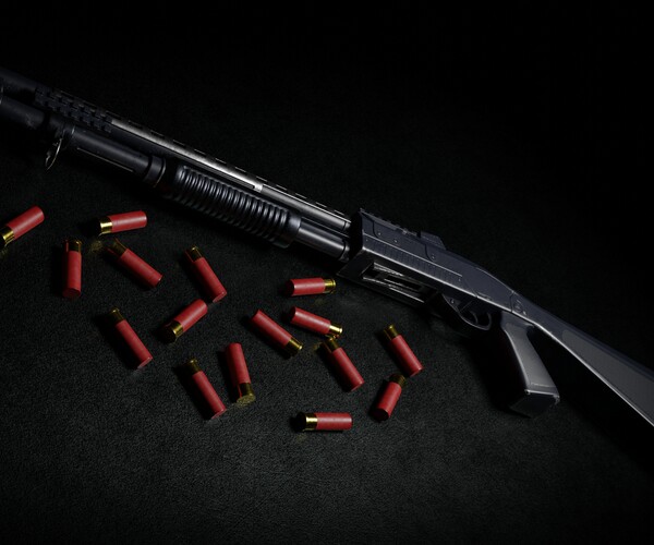 ArtStation - SPAZ M4 Shotgun Low-poly | Game Assets