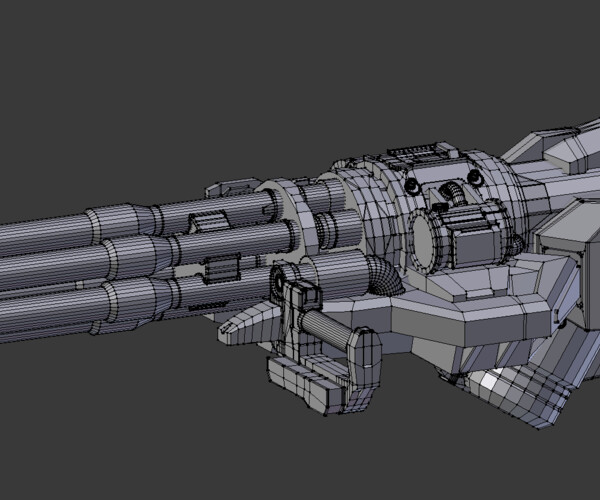 ArtStation - Sci-Fi Chaingun | Game Assets