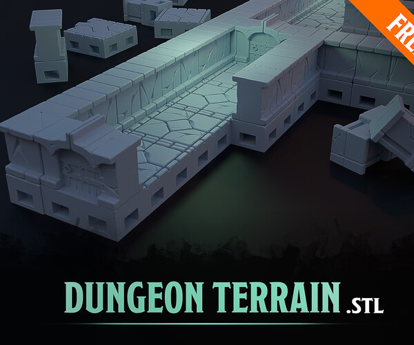 ArtStation - Tilable STL Dungeon Terrain | Resources
