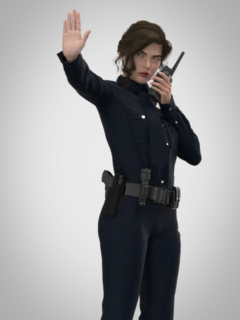 ArtStation - LAPD OFFICER UNIFORM FPR G8F | Game Assets