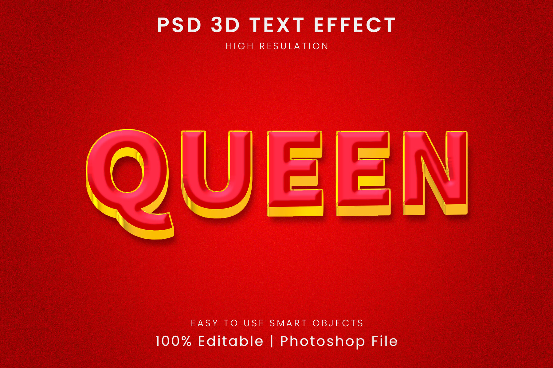 ArtStation - Editable Queen Modern 3D Text Effects | Artworks