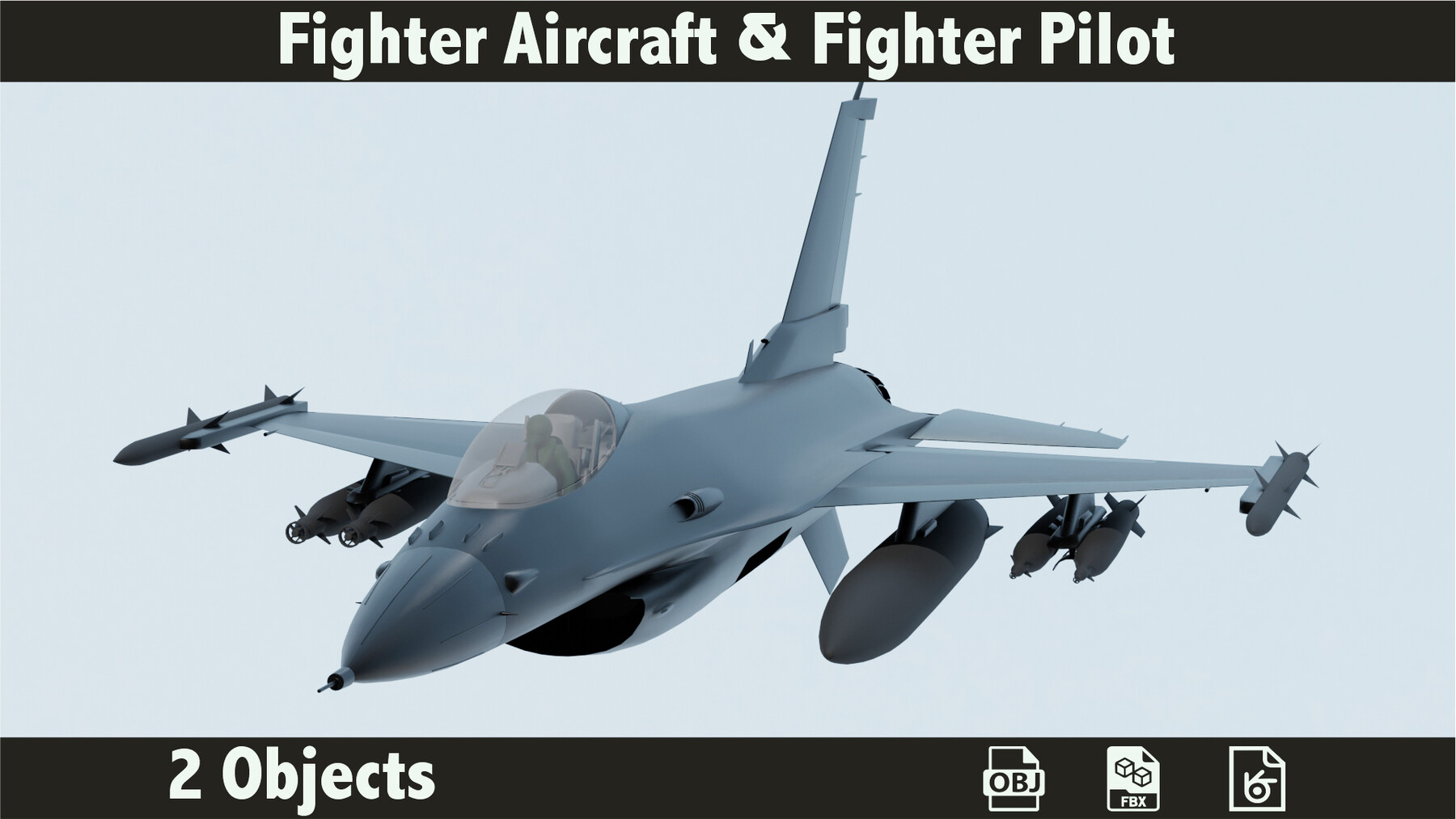 ArtStation - 3D Fighter Aircraft & Fighter Pilot | Game Assets