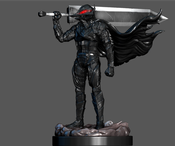 ArtStation - BERSERK GUTS FANTASY ANIME SWORD CHARACTER 3D PRINT MODEL ...