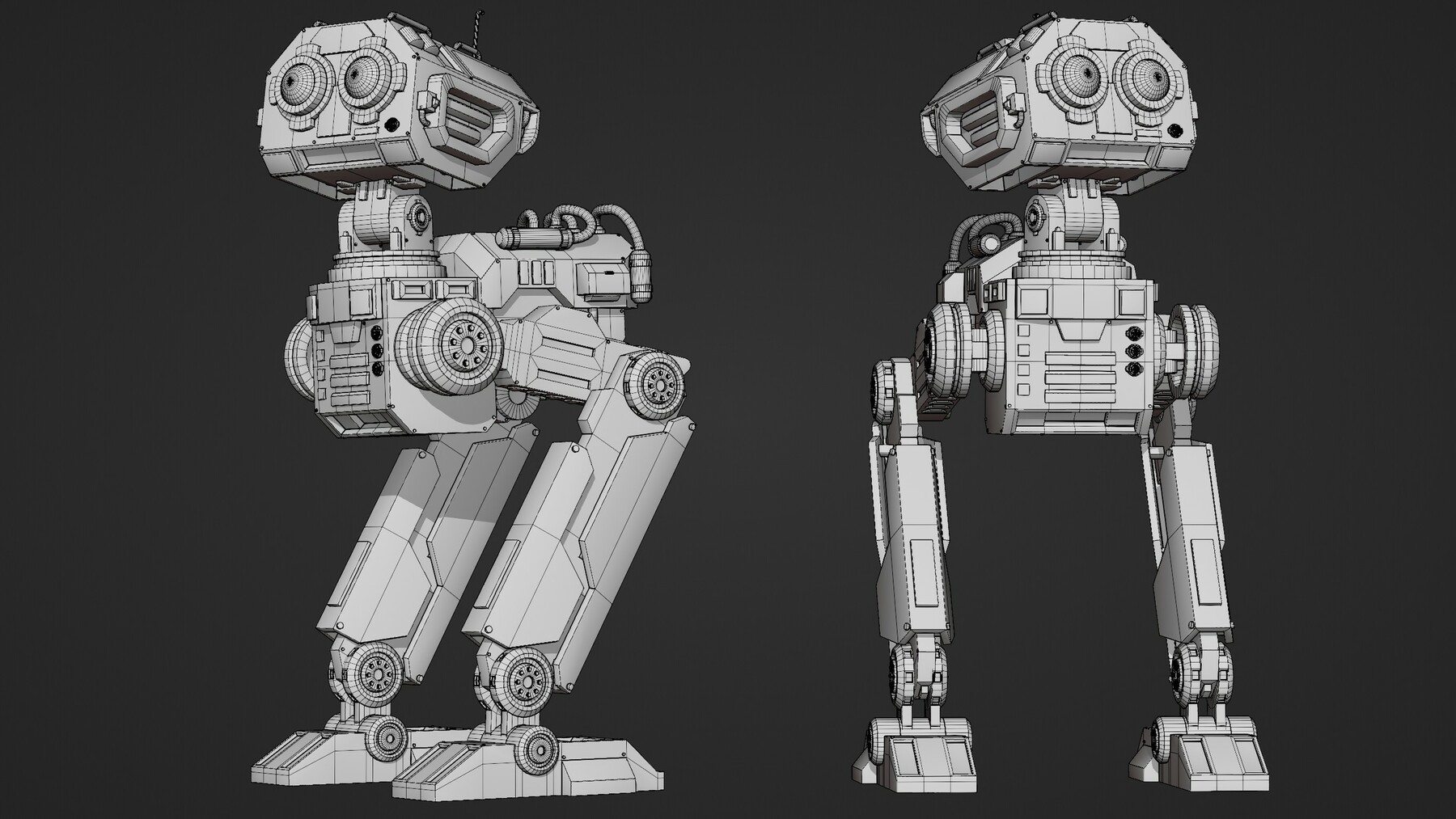 ArtStation - Sci-Fi Mech Robot - Rigged (Blender Eevee) | Resources