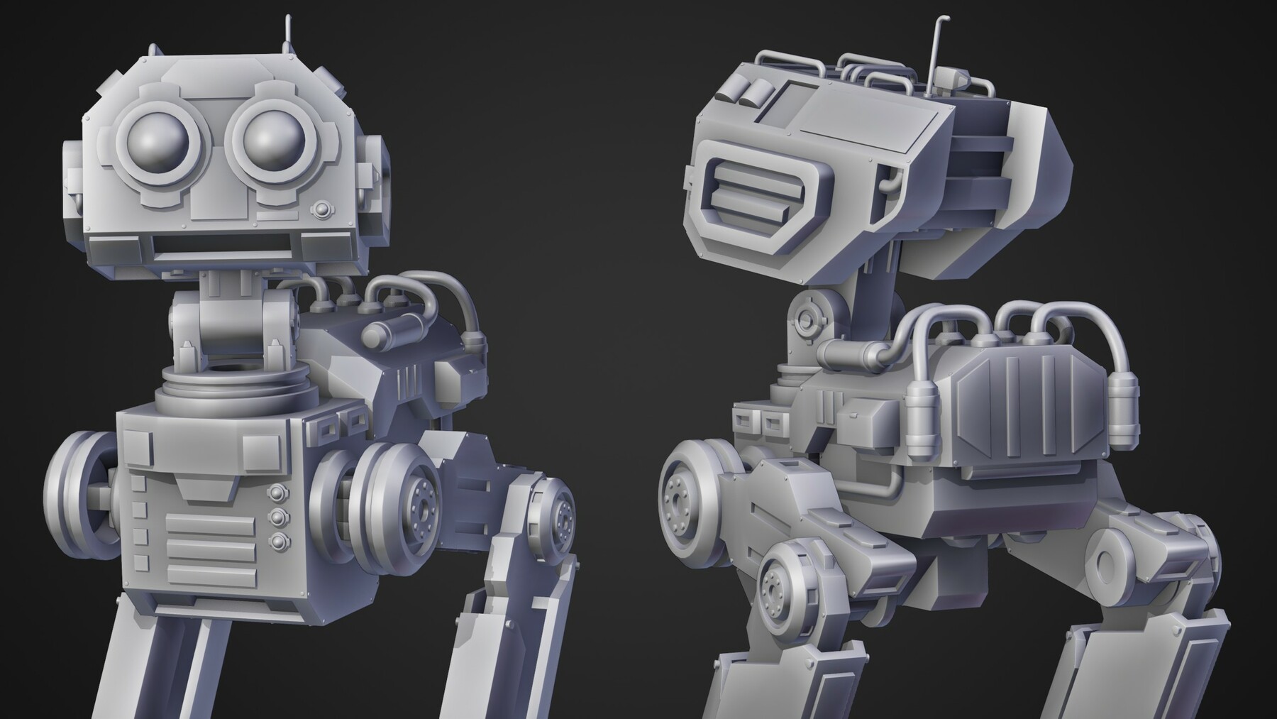 ArtStation - Sci-Fi Mech Robot - Rigged (Blender Eevee) | Resources