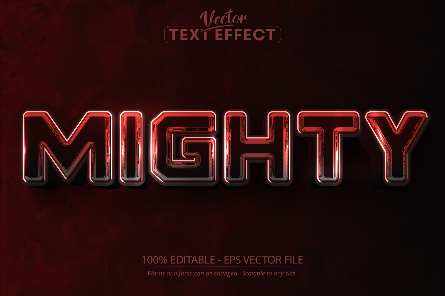 ArtStation - Mighty text effect, shiny and brown color editable text ...