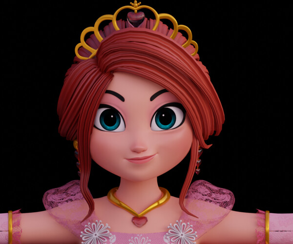 ArtStation - Disney Style Princess- Fully Rigged | Game Assets