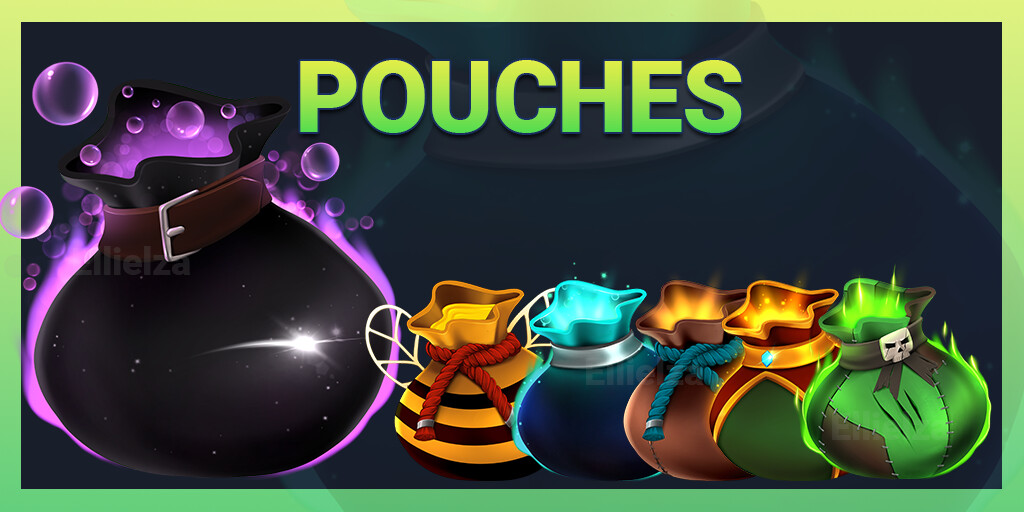 ArtStation - 6 Pouch Icons (lootbox, lucky bag, prizes) | Game Assets