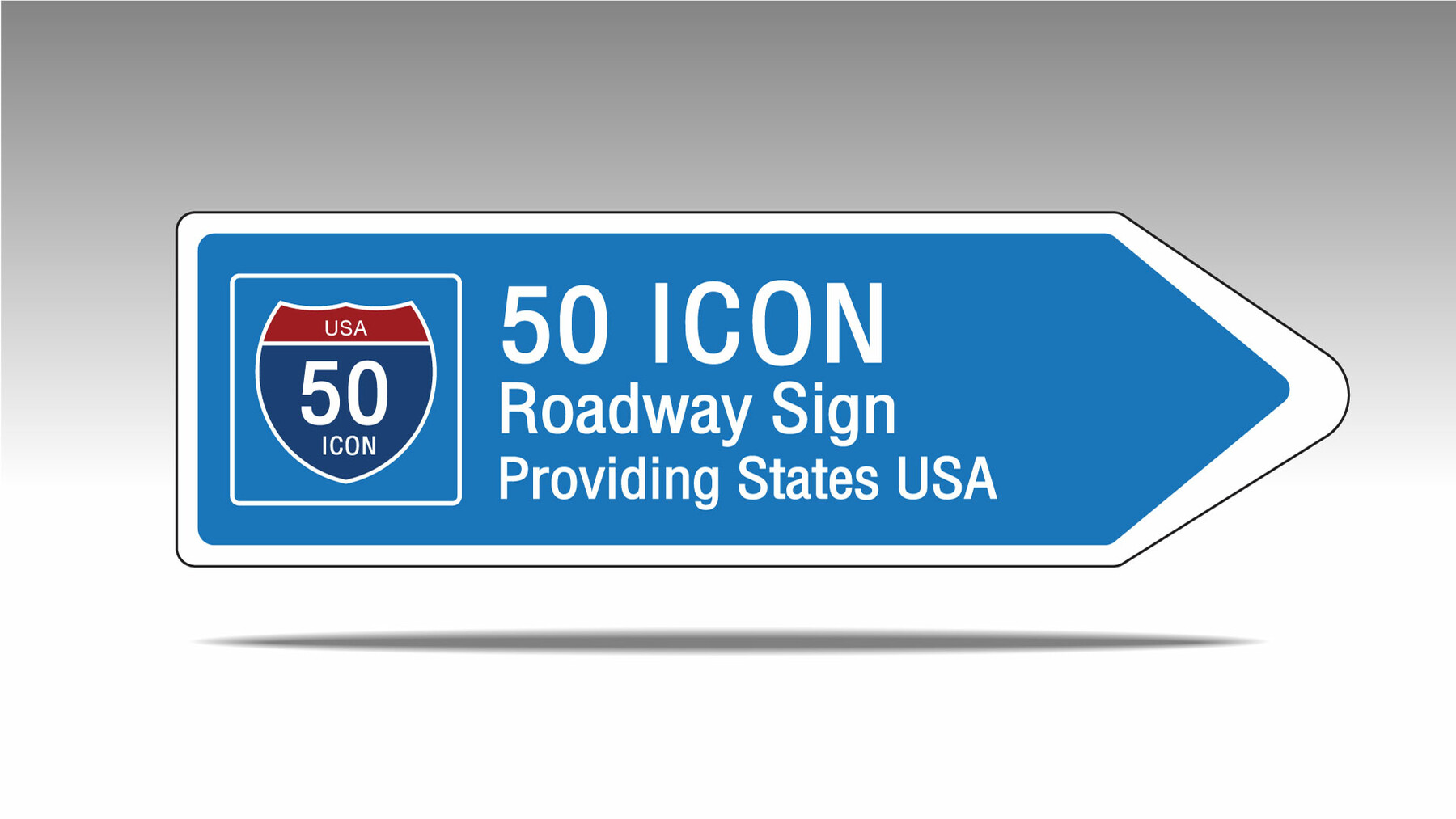 ArtStation - 50 ICON Vector File/Roadway Sign on The Highway in USA ...
