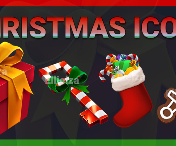 ArtStation - 12 Christmas Icons | Game Assets