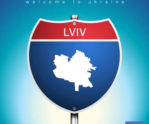 ArtStation - 20 ICON The City Label and Map of UKRAINE In American ...