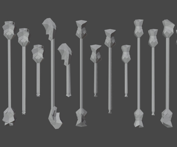 ArtStation - Futuristic Cubic Hammers | Resources