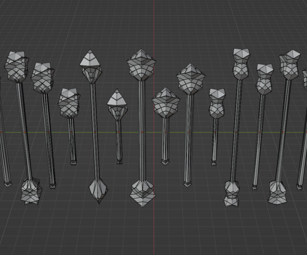 ArtStation - Futuristic Cubic Hammers | Resources