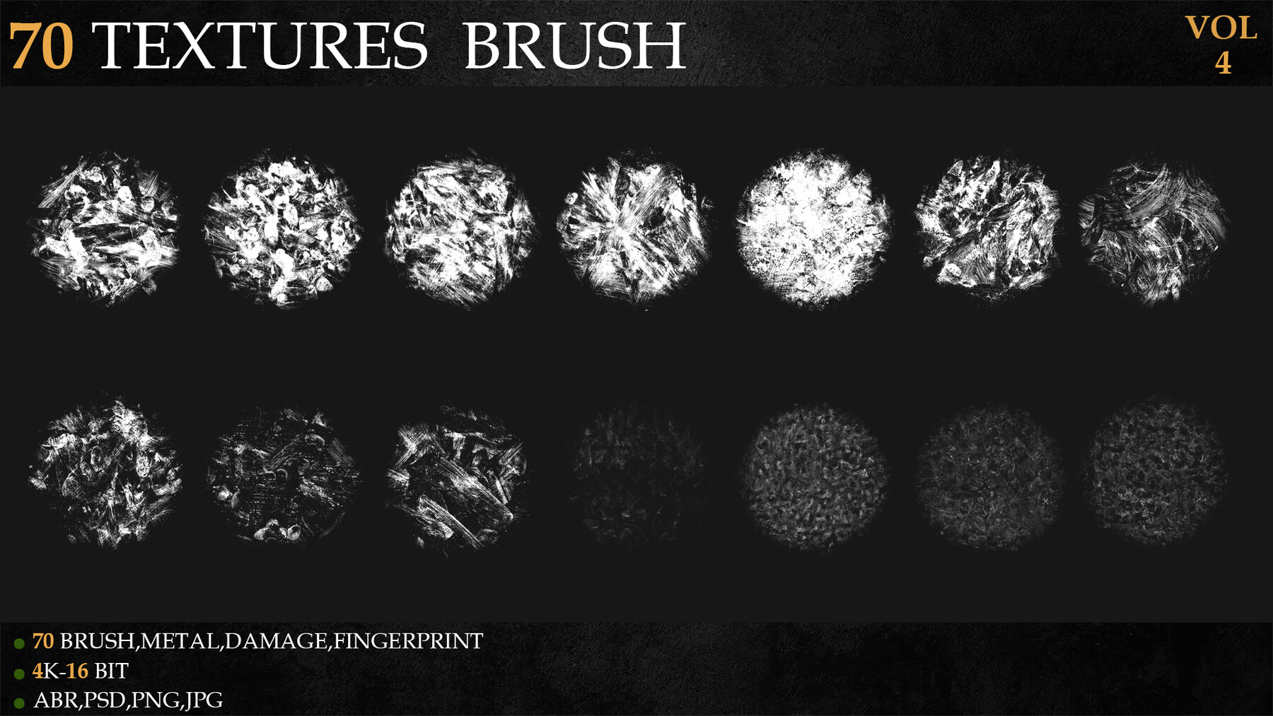 ArtStation - 70 TEXTURES BRUSH-VOL 4 | Brushes