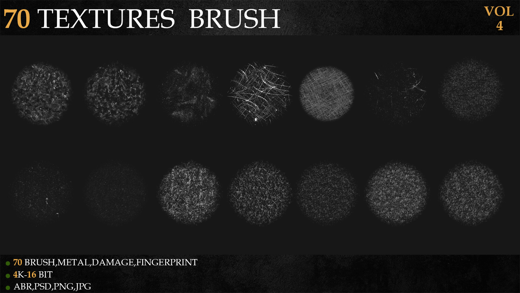 ArtStation - 70 TEXTURES BRUSH-VOL 4 | Brushes