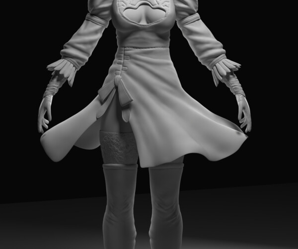 ArtStation - Nier automata 2b 3d model | Game Assets