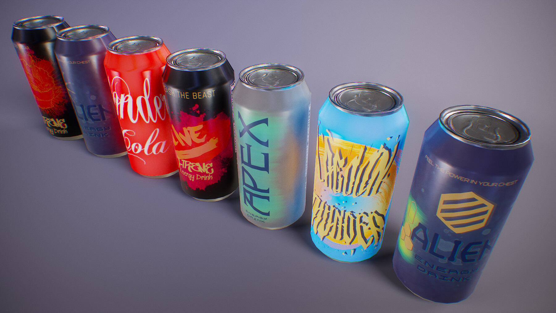 ArtStation - PBR Energy Drink Collection | Game Assets