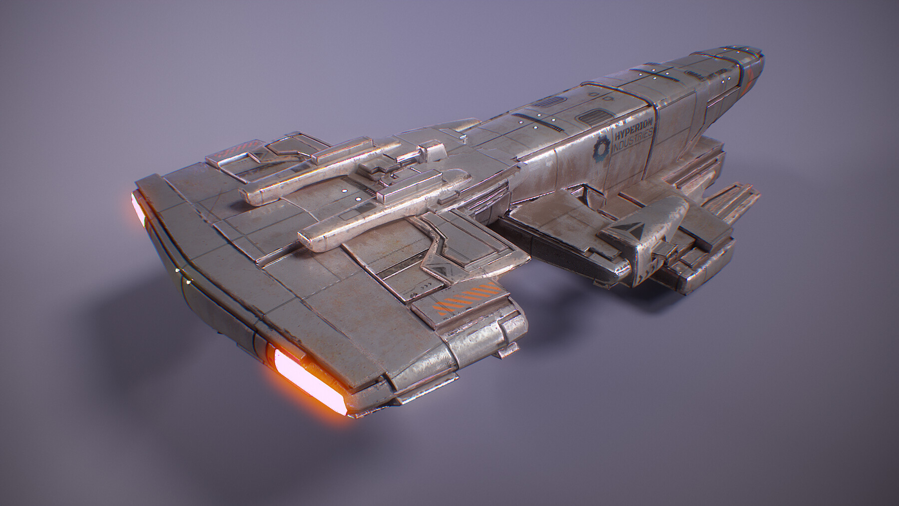 ArtStation - PBR Deep Space Freighter Aurora | Game Assets