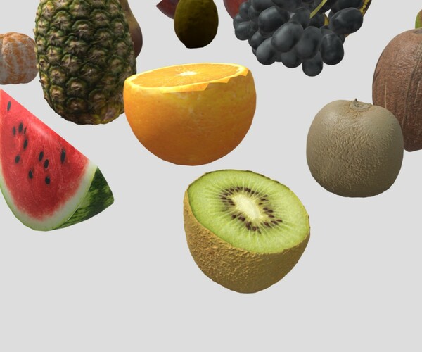 ArtStation - fruits pack Low-poly 3D model | Game Assets