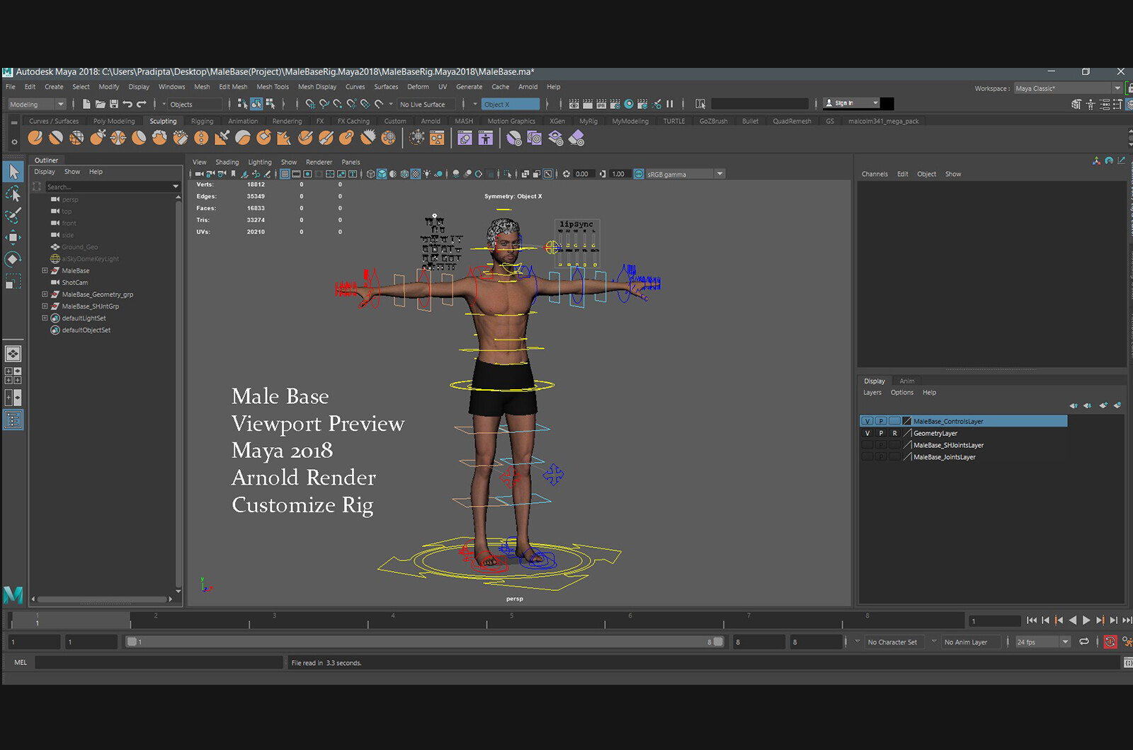 ArtStation - Male Female Base Rig 2 | Game Assets
