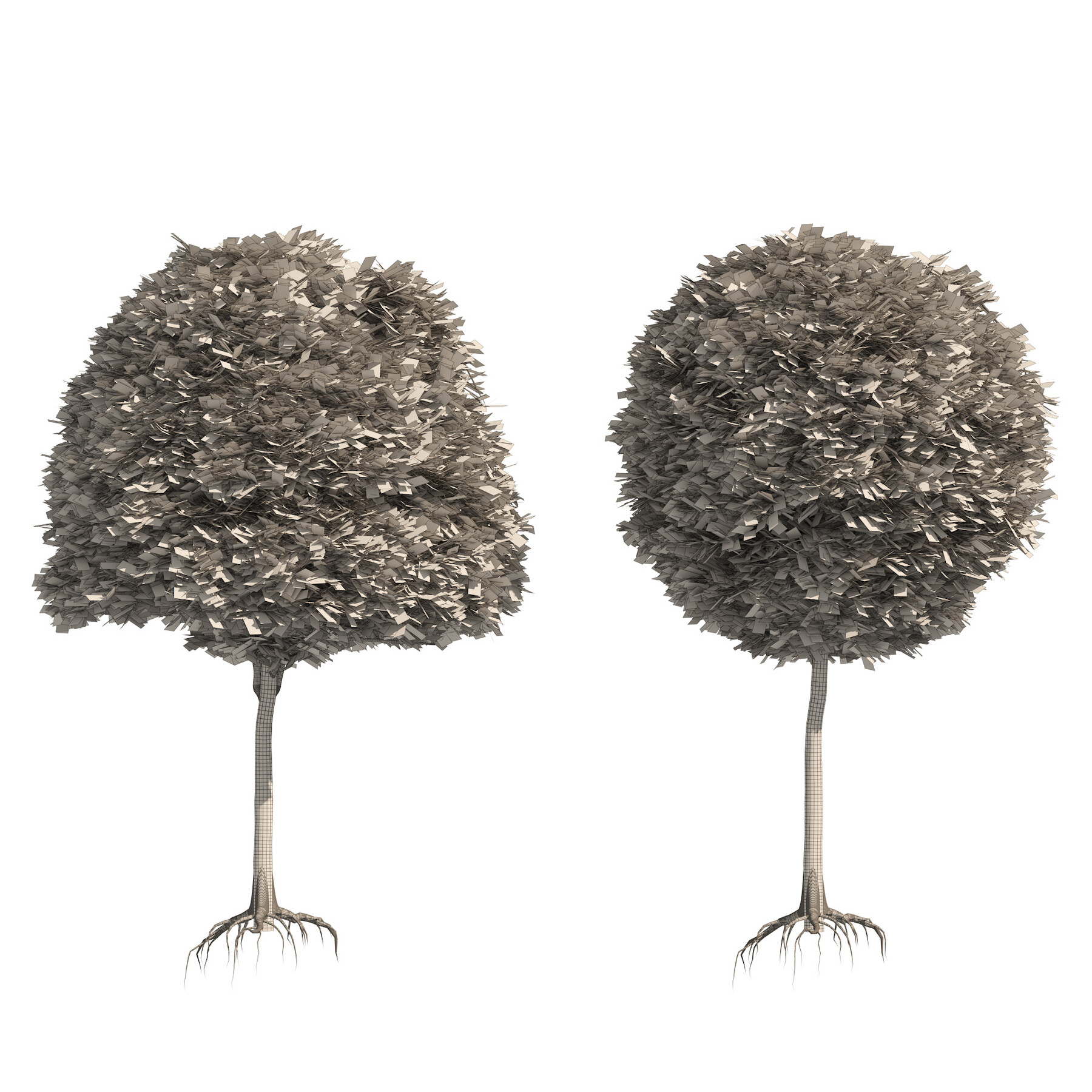 ArtStation - 2 round and dome topiary tree | Resources
