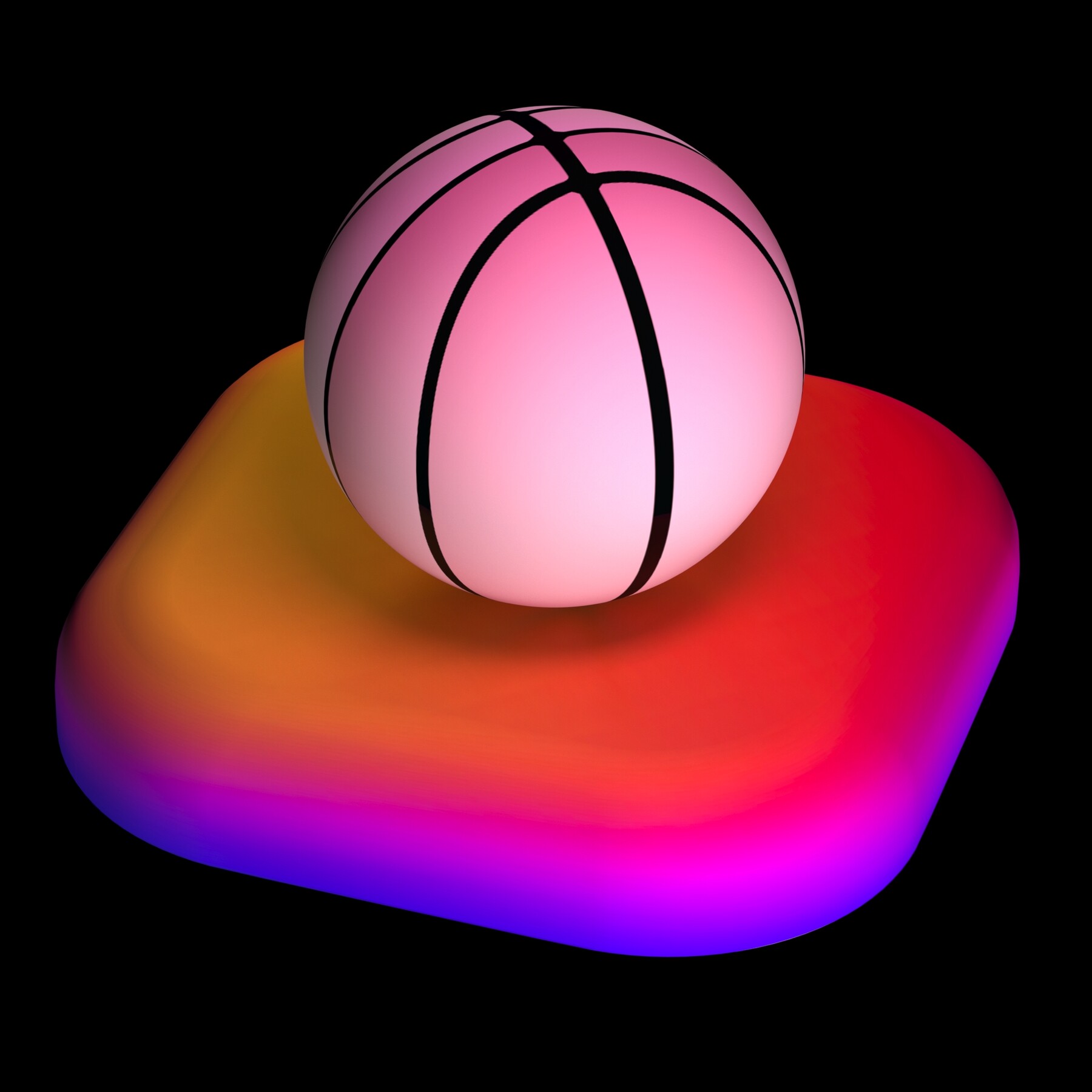 ArtStation - Dribble logo Icon Low-poly 3D model | Resources