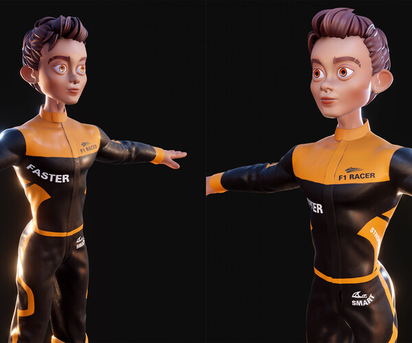 ArtStation - 3D Modeling - F1 Driver - Richard - Blender 3 | Game Assets