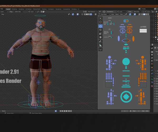 ArtStation - Male Base Heavy Rig | Game Assets