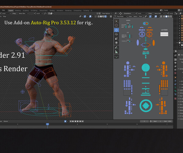 ArtStation - Male Base Heavy Rig | Game Assets