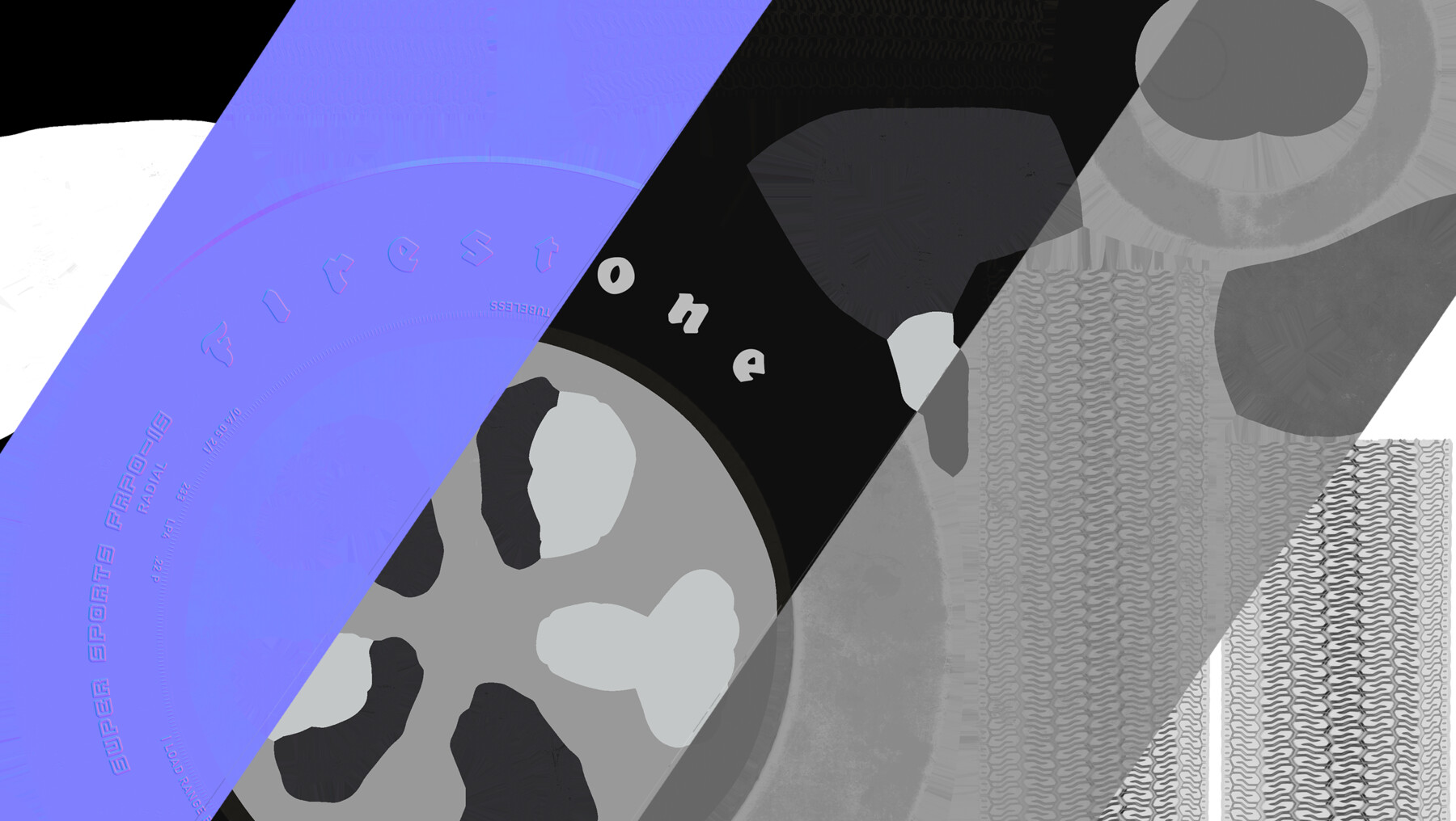 ArtStation - Firestone Wide Oval - Classic Muscle Car Tire & Rim (High ...