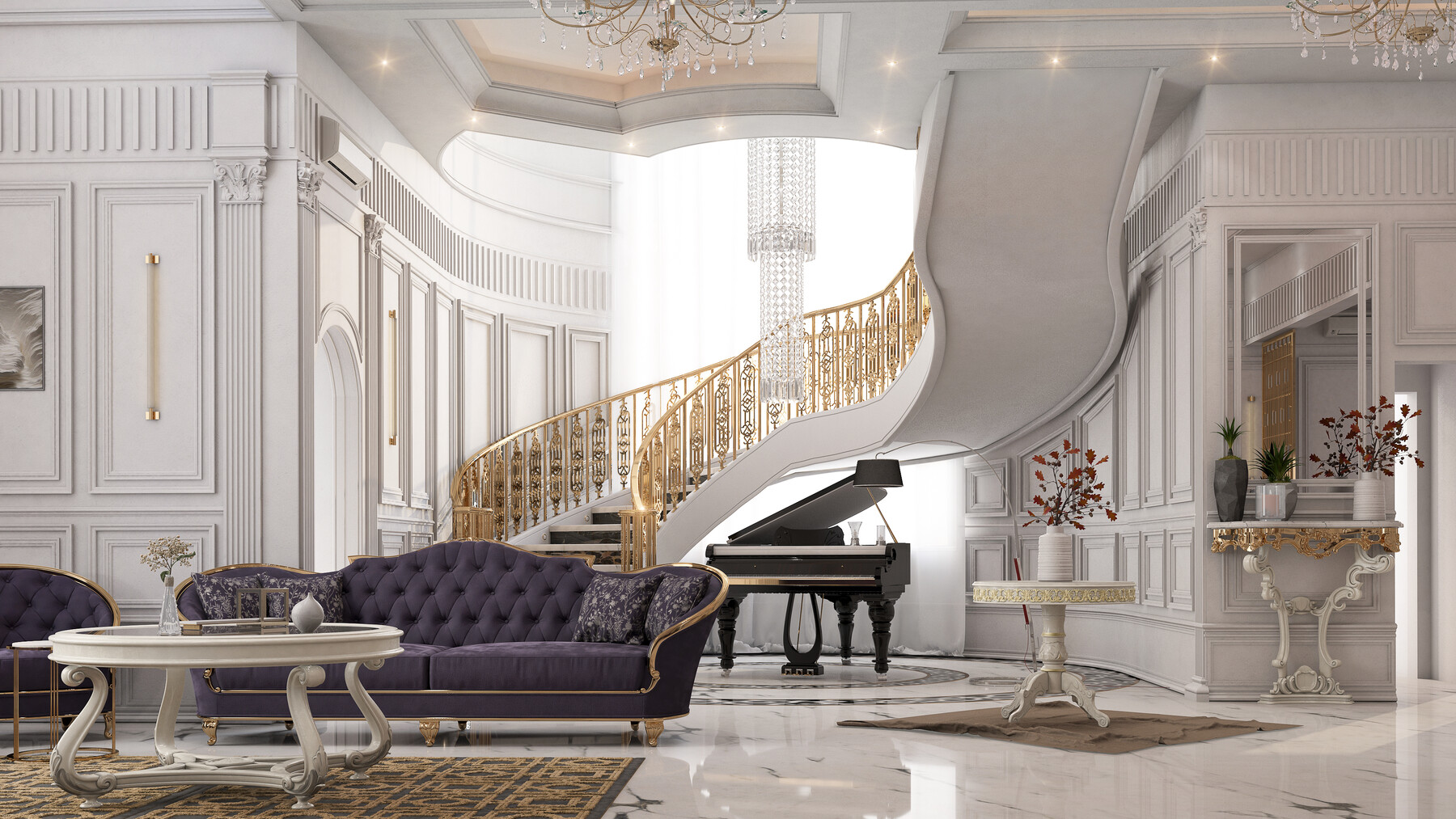 ArtStation - NEOCLASSIC MAIN HALL INTERIOR DESIGN | Resources