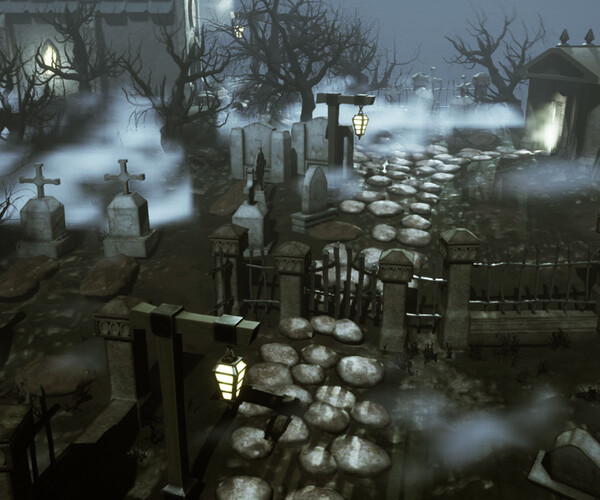 ArtStation - Stylized Graveyard Environment Modular Pack | Resources