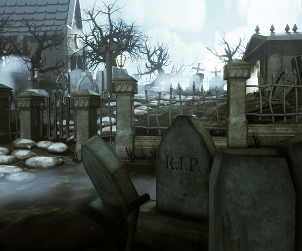 ArtStation - Stylized Graveyard Environment Modular Pack | Resources