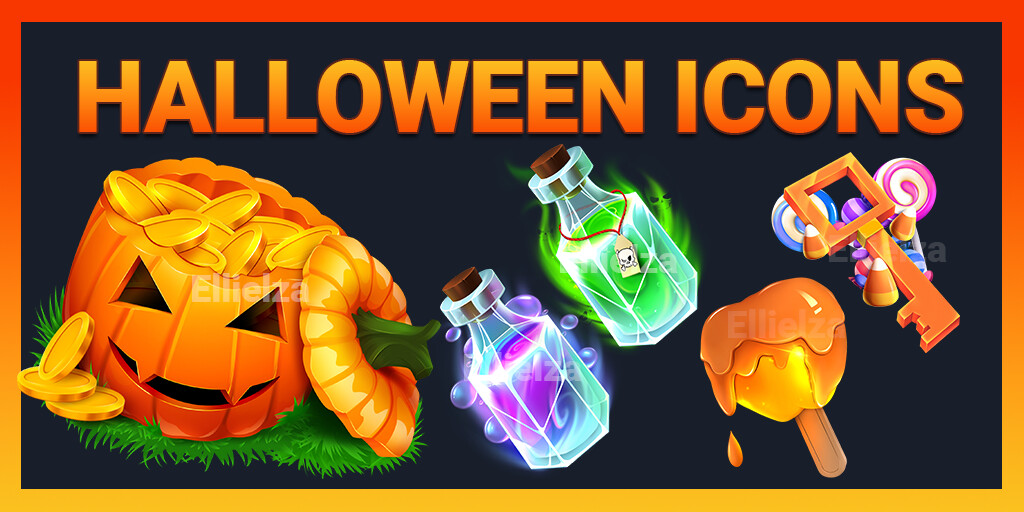 ArtStation - Game Icons - Halloween Variety Pack | Game Assets