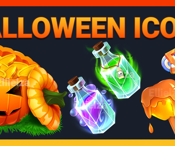 ArtStation - Game Icons - Halloween Variety Pack | Game Assets