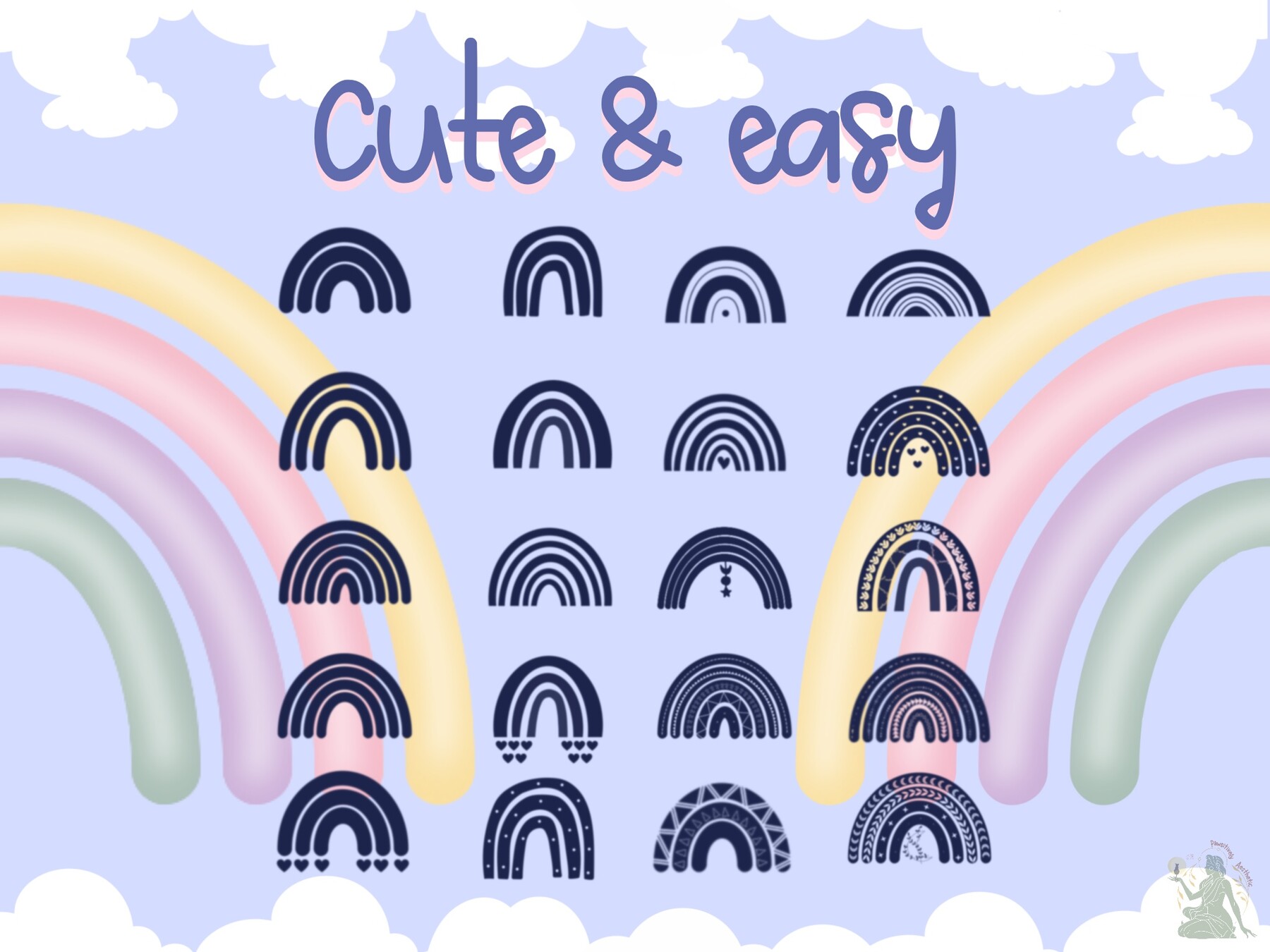 ArtStation - Rainbow Procreate Stamp Brush Set | Brushes