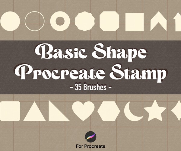 ArtStation - Basic Geometry Shapes Brush Stamp For Procreate | Brushes