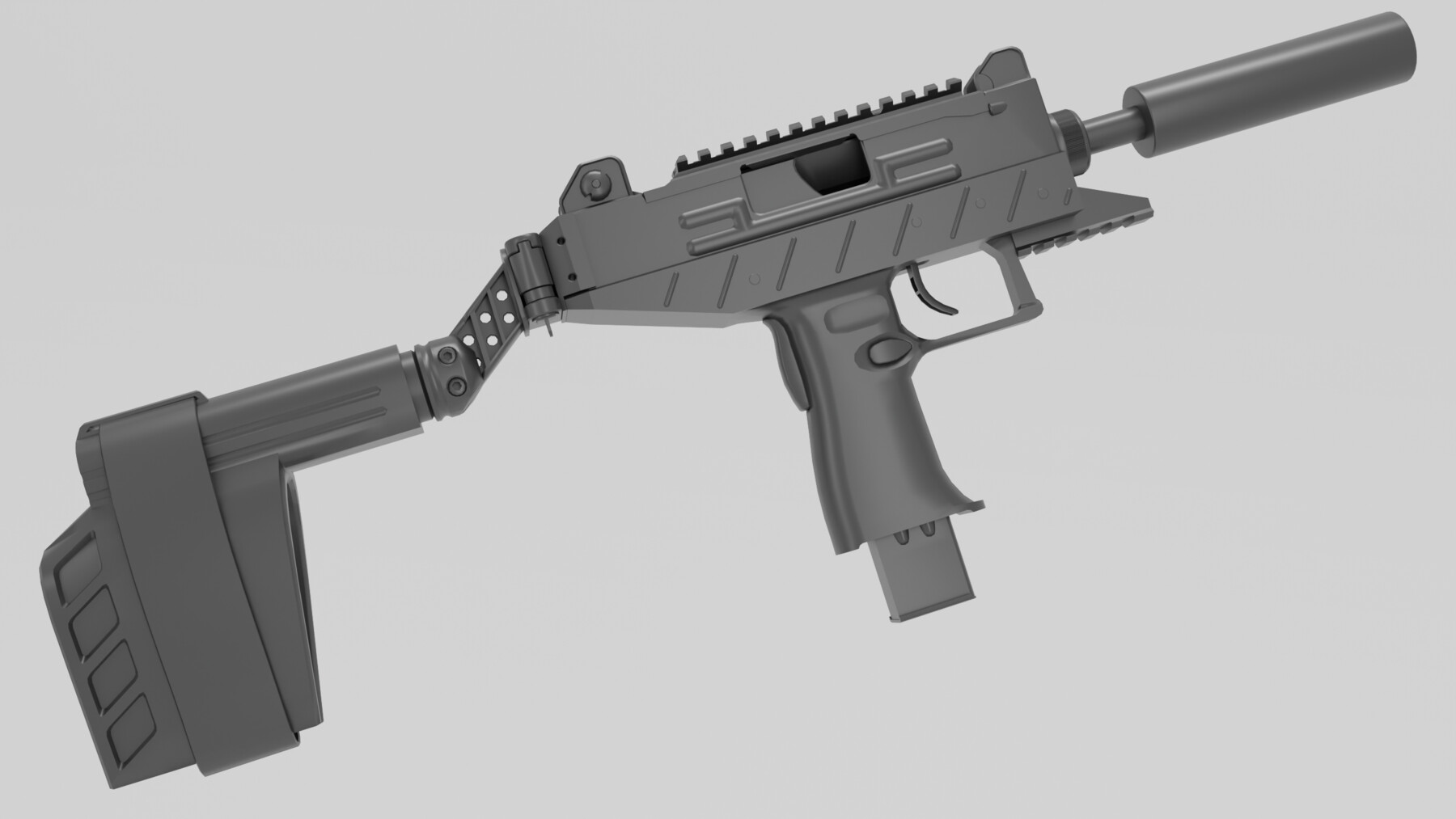 ArtStation - UZI PRO - Midpoly - Blockout - Basemesh | Resources