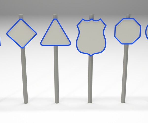 ArtStation - Road Signs - 51 pieces | Resources