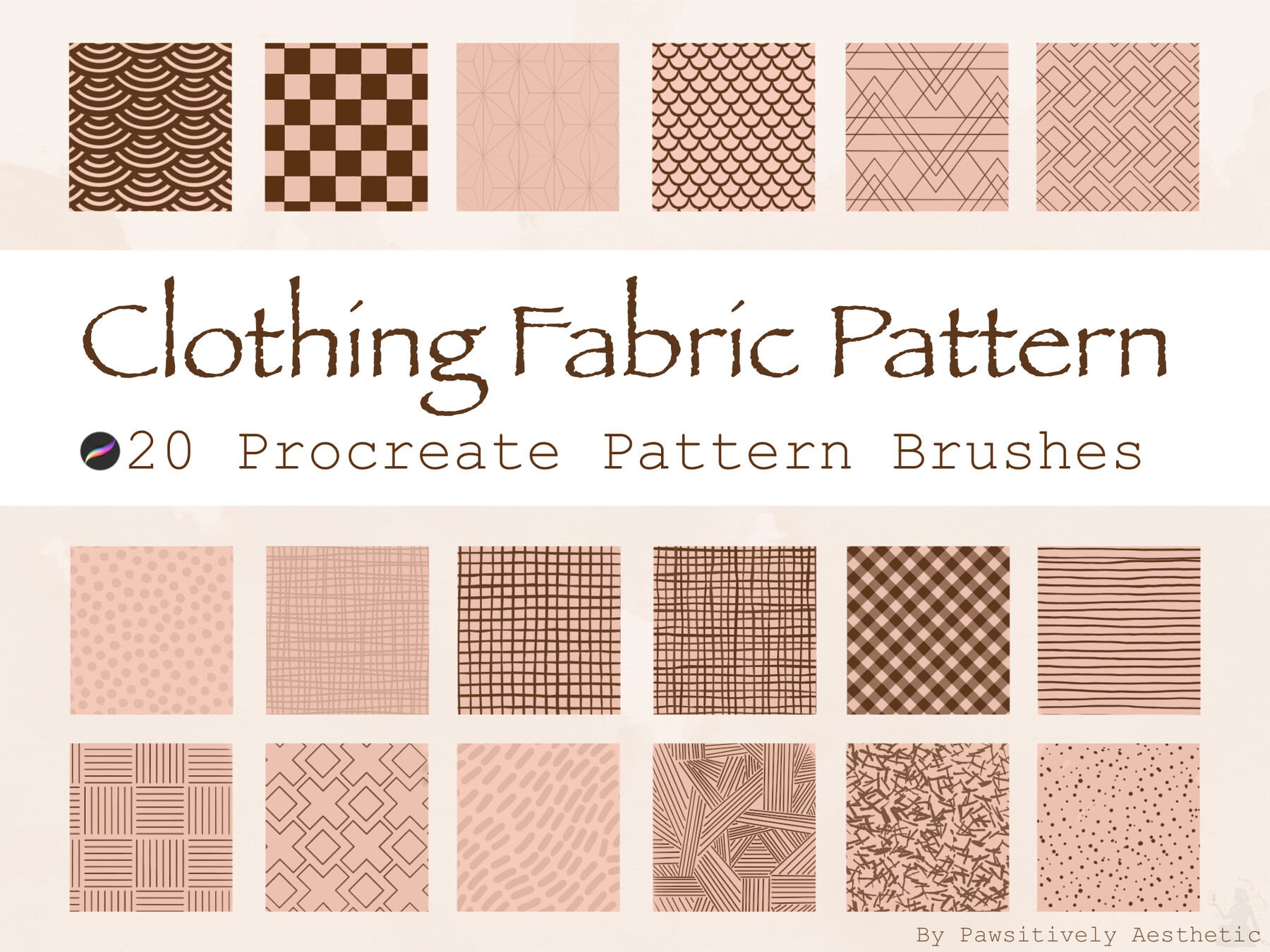 ArtStation - Clothing Fabric Pattern Procreate Brush | Brushes