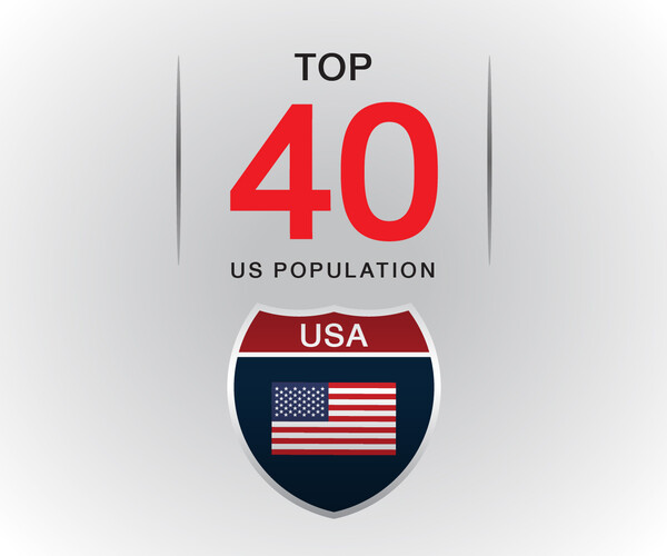 ArtStation - TOP 40 US POPULATION OF USA | Artworks
