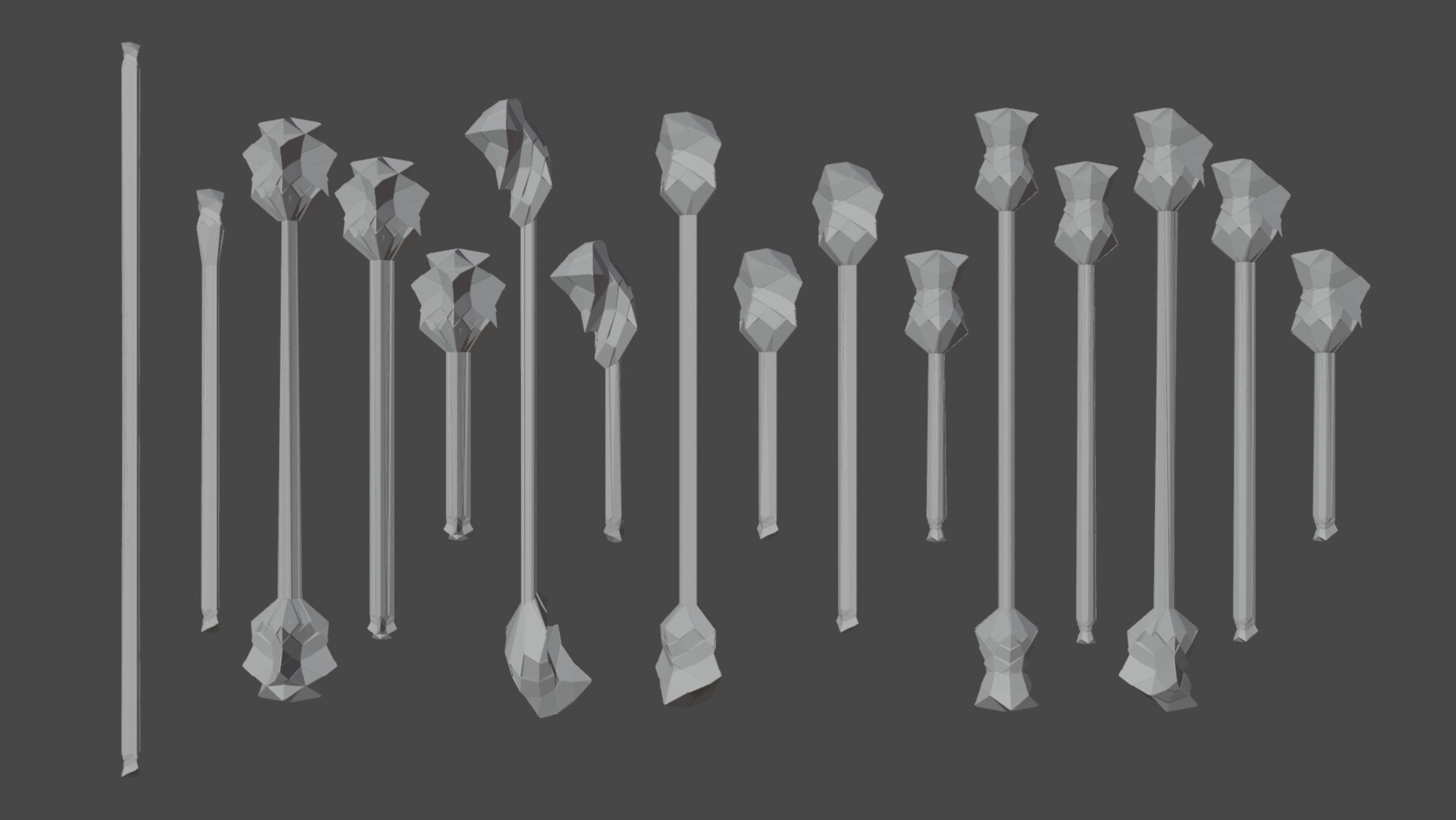ArtStation - Futuristic Cubic Silver Hammers | Game Assets