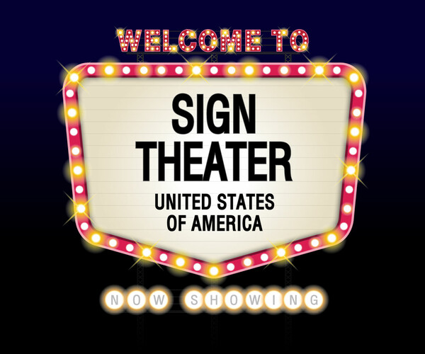 ArtStation - 50 ICON THEATER SIGN USA | Artworks