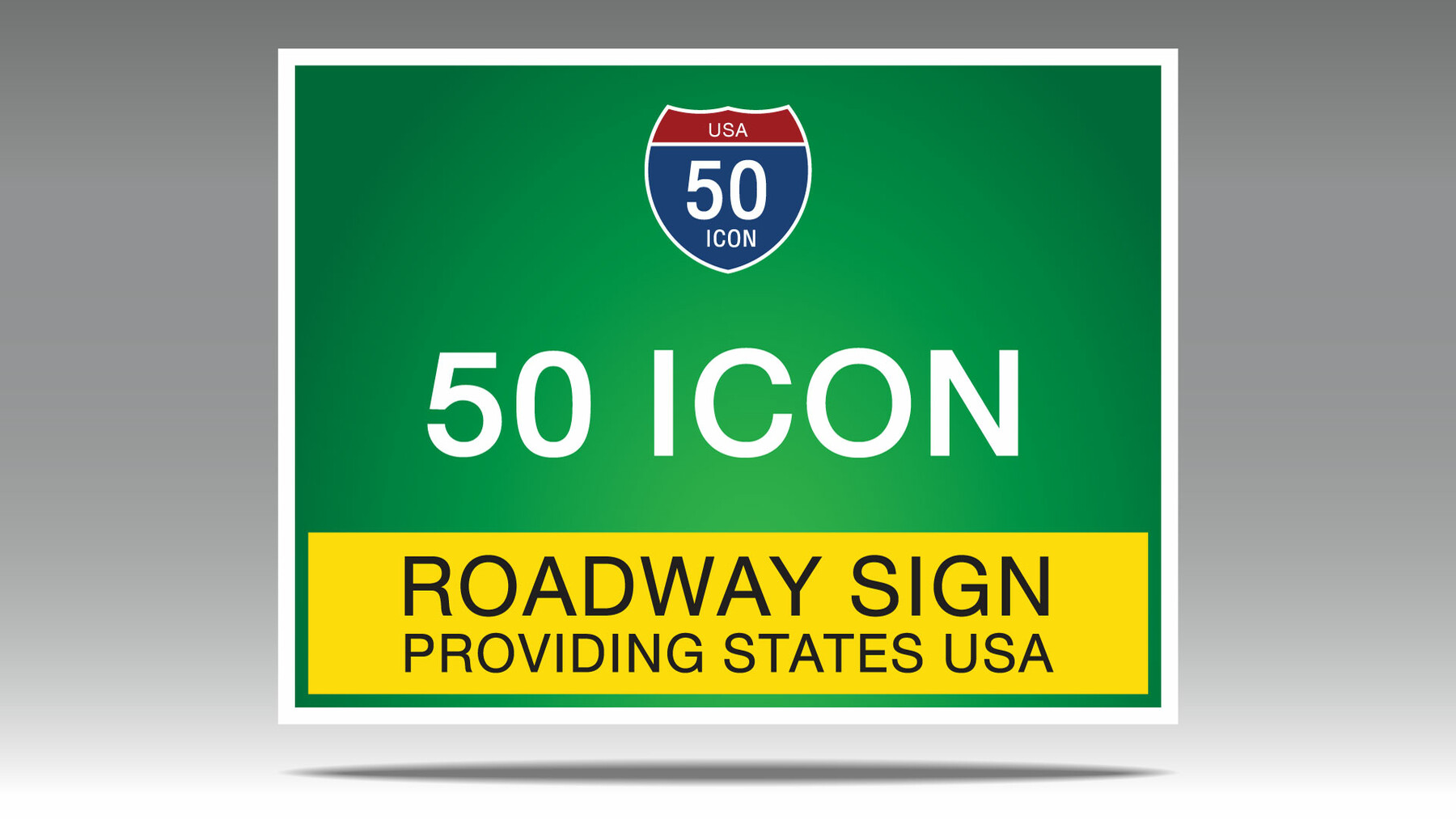 ArtStation - 50 ICON Roadway Sign Exit Providing States USA Vector File ...