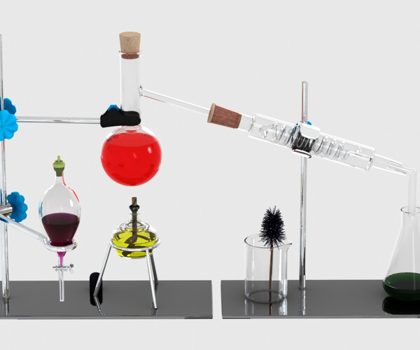 ArtStation - Chemistry Laboratory Glassware (Condenser) | Resources