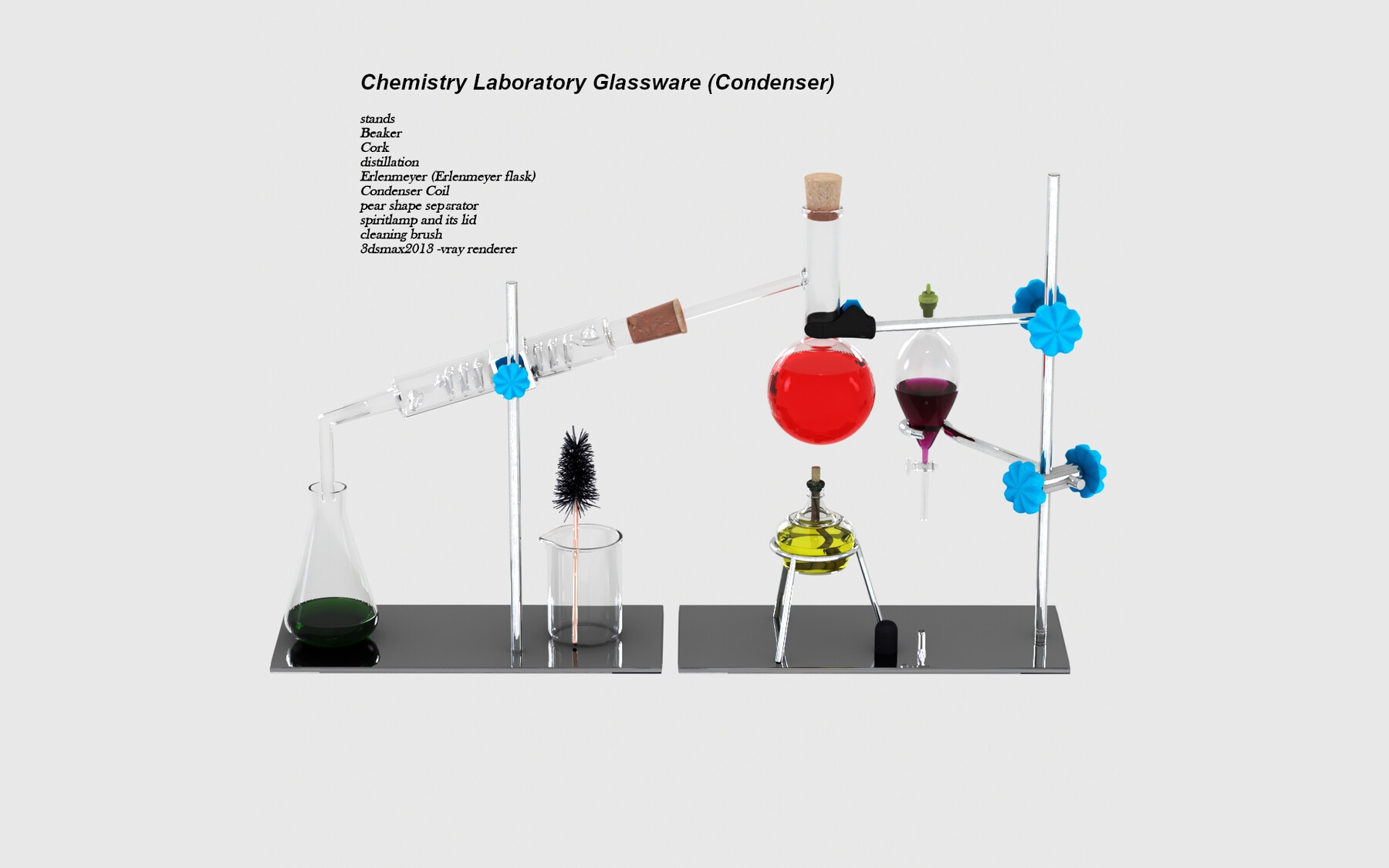 ArtStation - Chemistry Laboratory Glassware (Condenser) | Resources