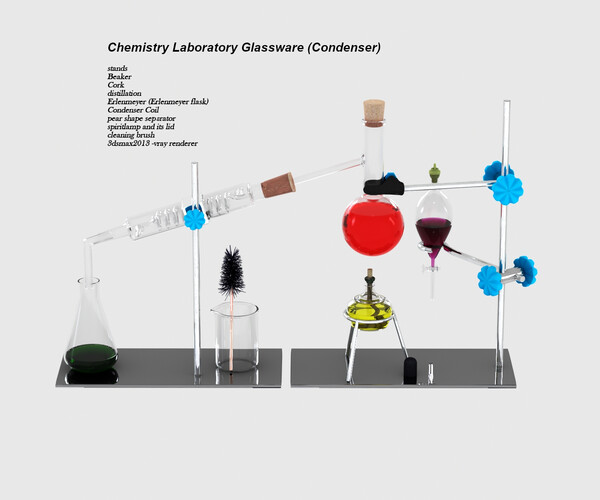 ArtStation - Chemistry Laboratory Glassware (Condenser) | Resources
