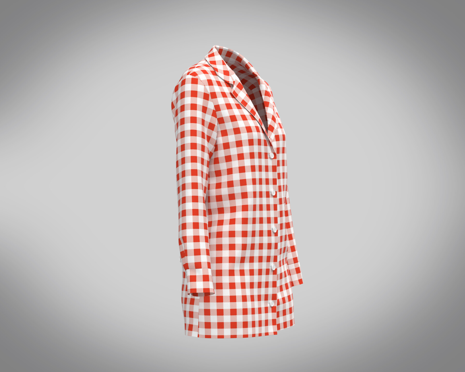 ArtStation - Ladies Red striped print Shirt | Resources